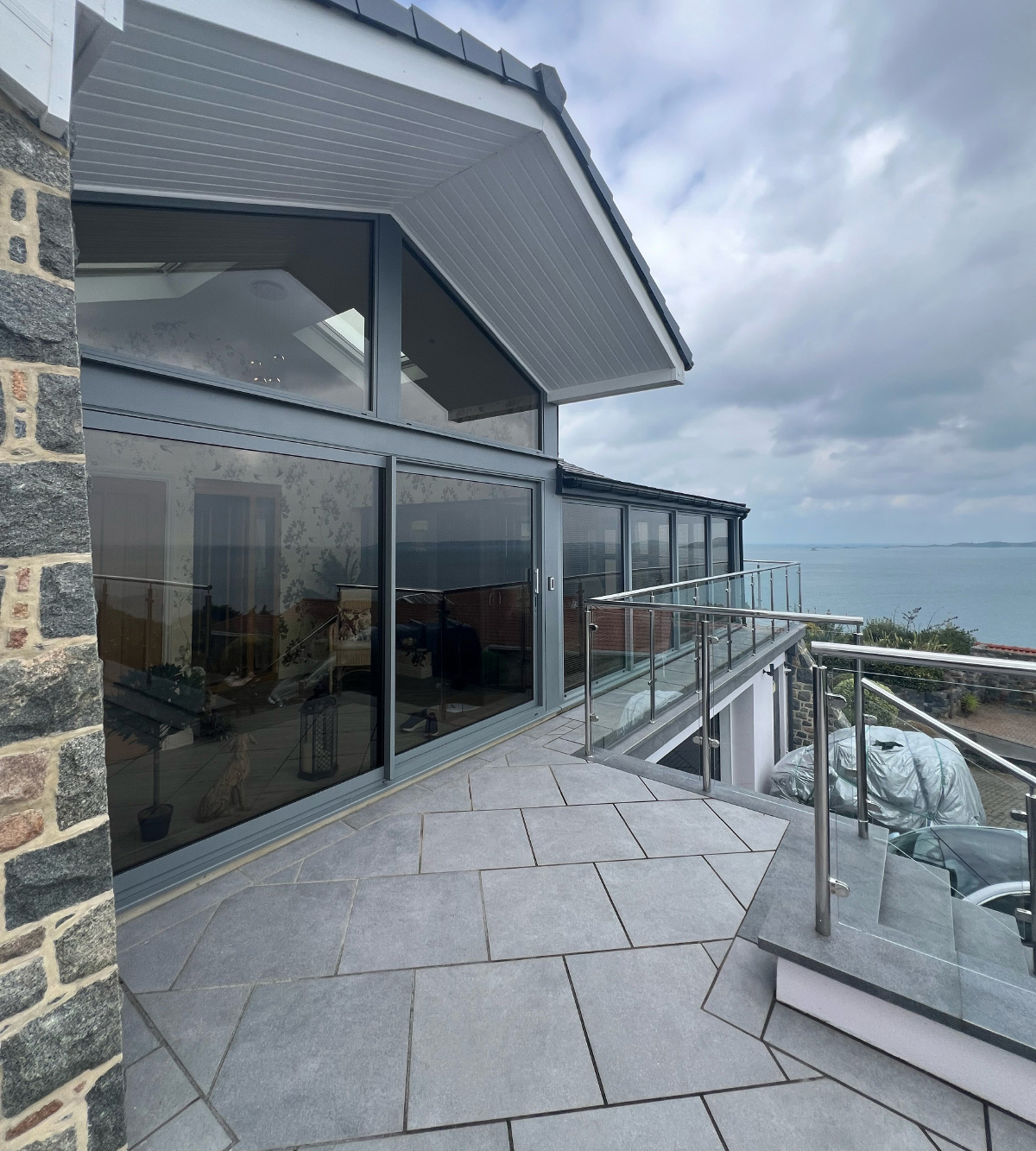 Guernsey Glass Extension on top of WW2 fort | Architectural Structural ...